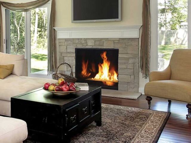 Wood Burning Fireplace Installation by The Hayes Company in Kansas City